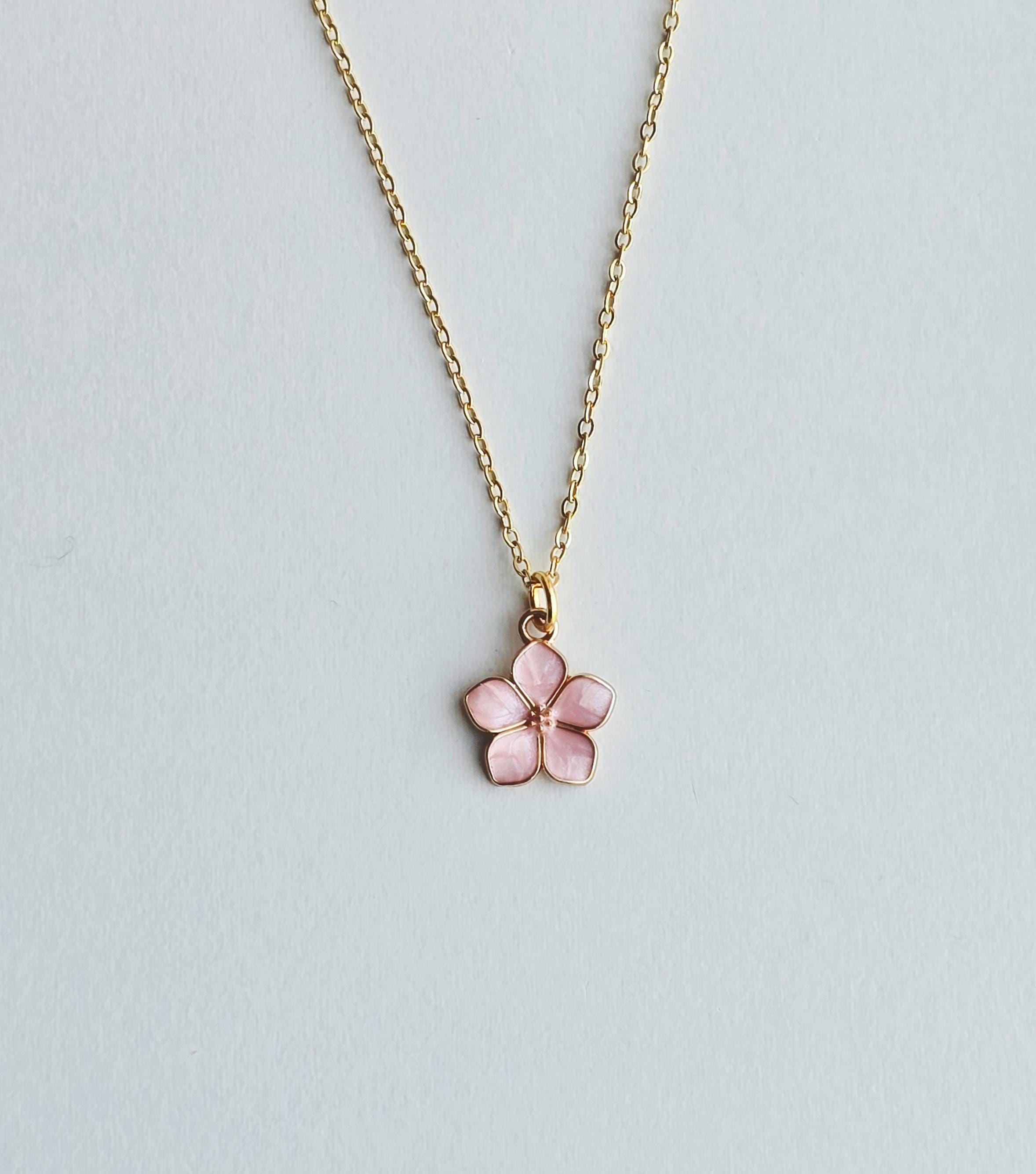 Cherry Blossom Japanese Flower Necklace-japananese Flower-flower ...