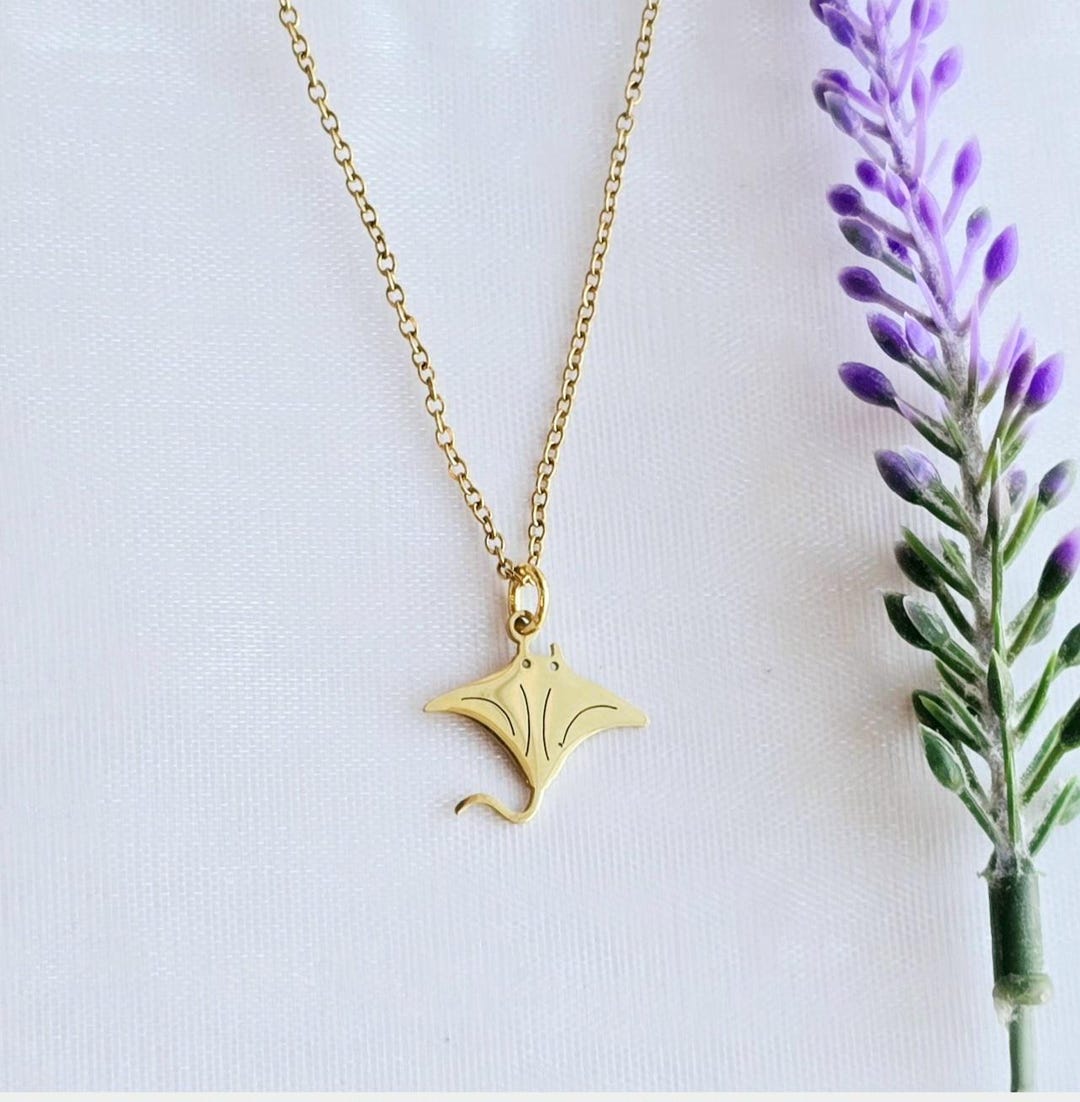 Sting Ray Necklace-manta Ray Necklace-ocean Animal Jewelry-stingray ...