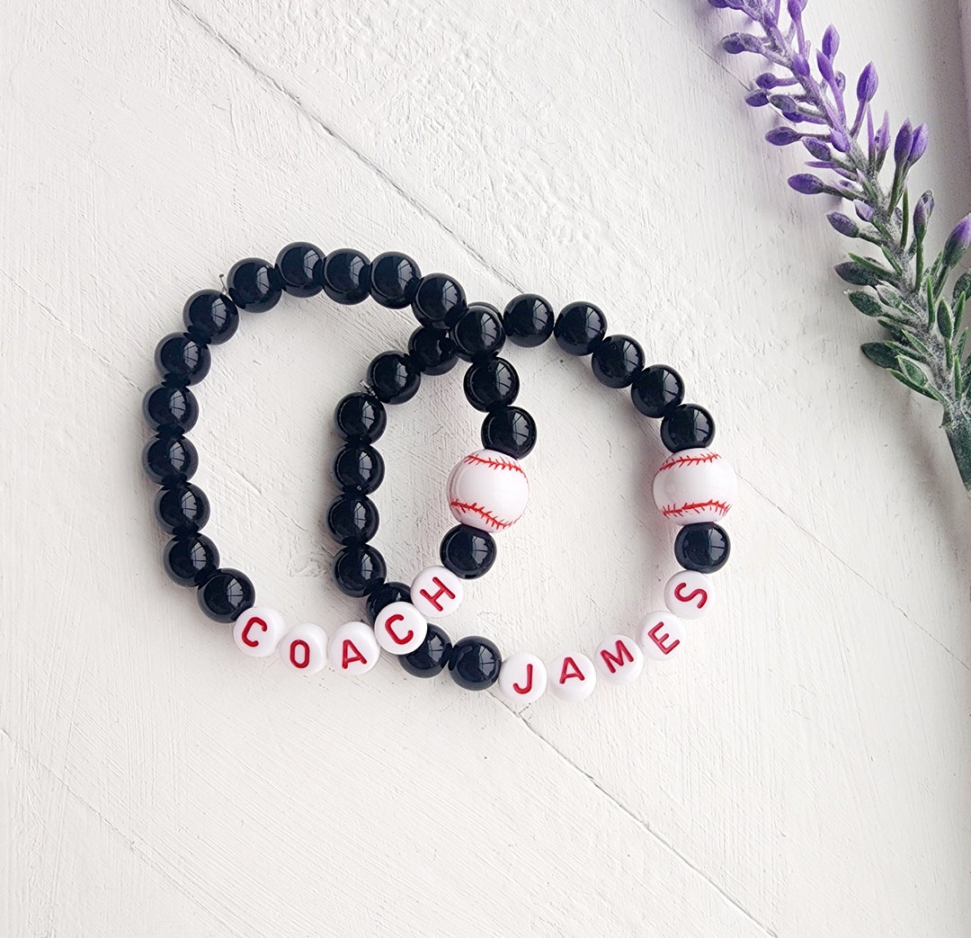 Personalized Baseball Bracelet, Custom Name Team Gift - Etsy