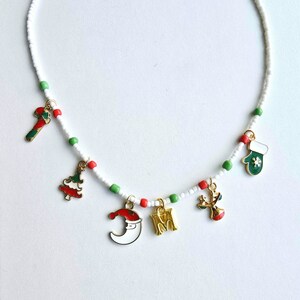 Christmas Charm Necklace-beaded Necklace-christmas Jewelry for Girls ...