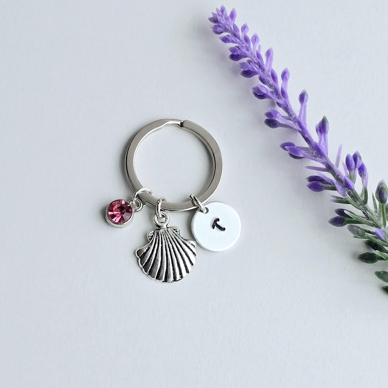 Sea Shell Keychain - Etsy