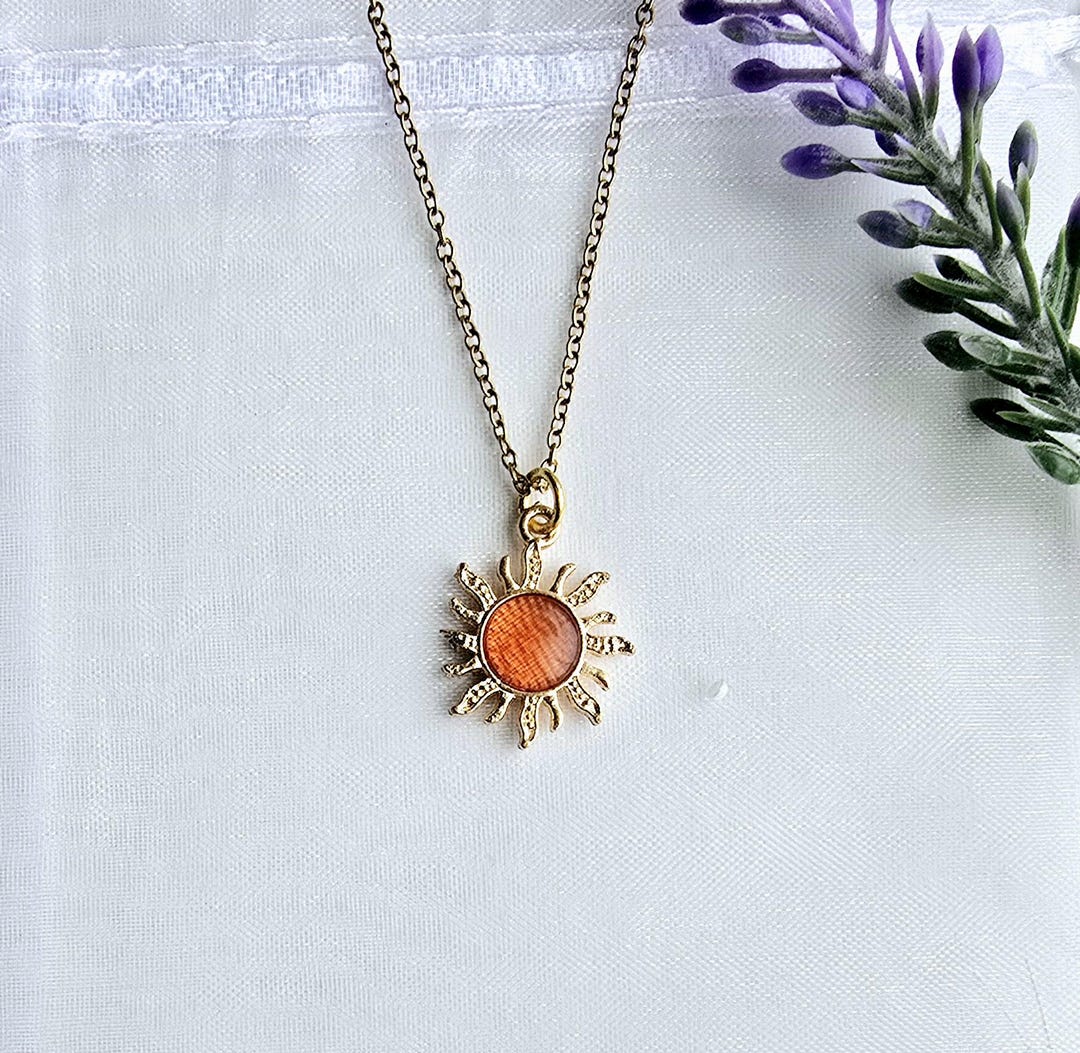 Sun Necklace-summer Sun Necklace-summer Gift-sun Pendant Necklace-gift ...