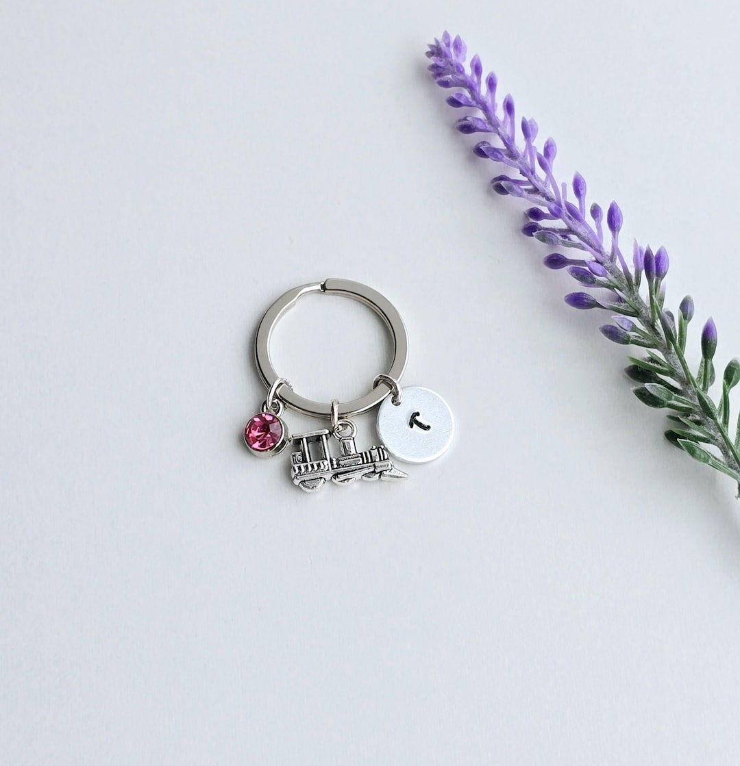 Train Keychain-train Lover Gift-railroad Wife Gift-locomotive Keychain ...