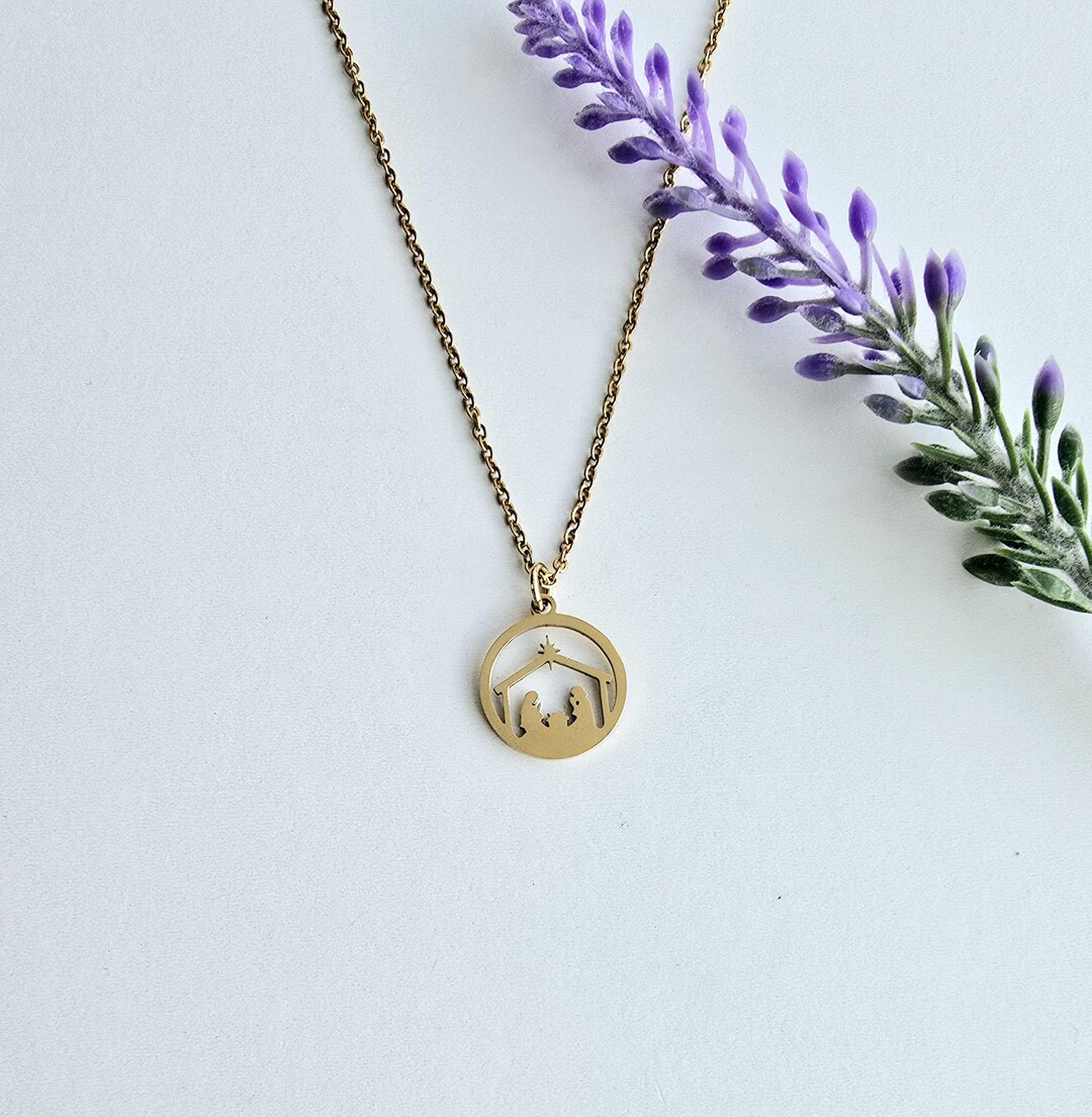 Nativity Necklace-christmas Jewelry for Women-jesus Necklace-christmas ...