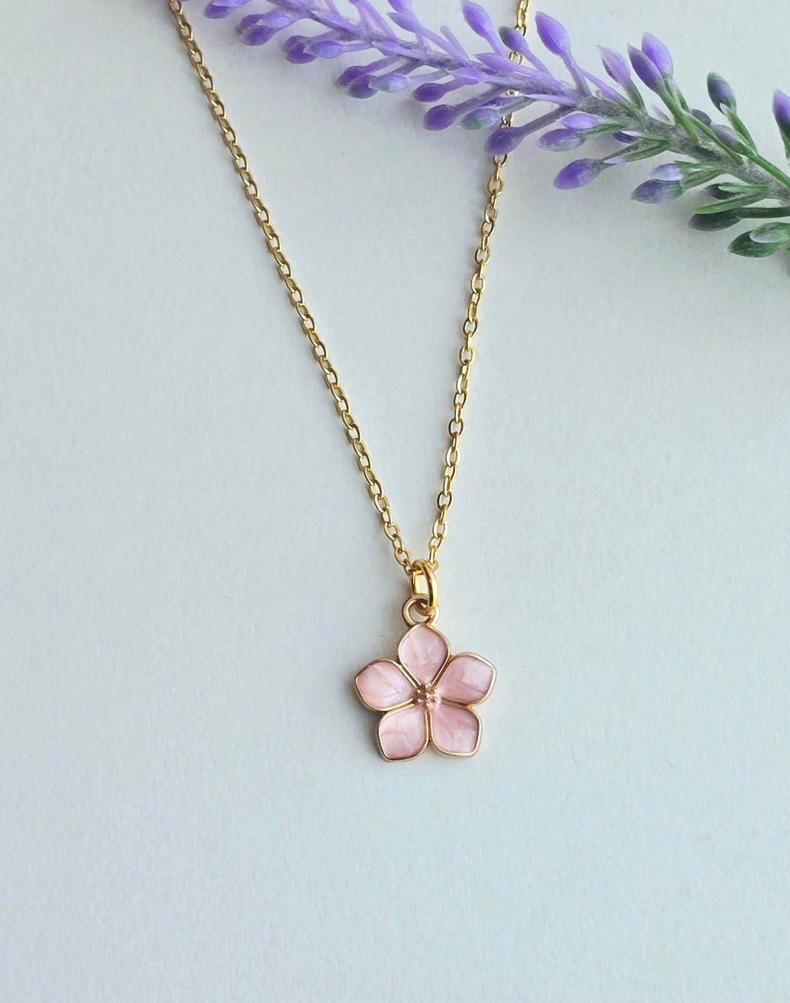 Cherry Blossom Japanese Flower Necklace-japananese Flower-flower ...