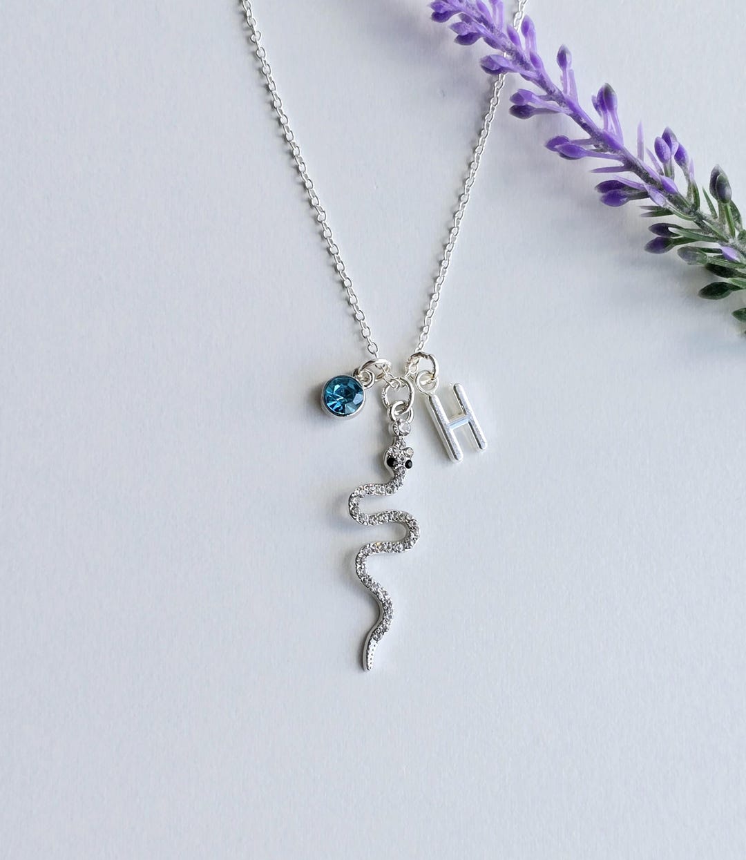 Snake Necklace-snake Lover Gift-snake Charm Necklace-year of the Snake ...