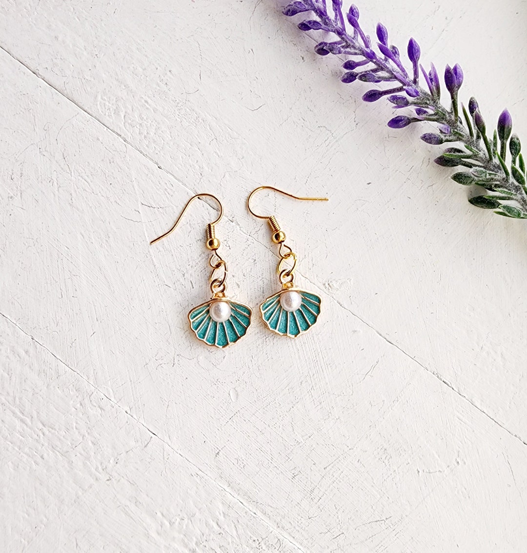 Sea Shell Earrings-mermaid Earrings for Girls-beach Earrings-beach Jewelry for Women-gift for ...