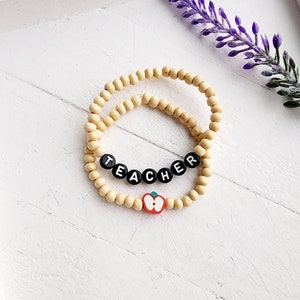 Personalized Teacher Bracelet-teacher Appreciation Gift-back to School ...