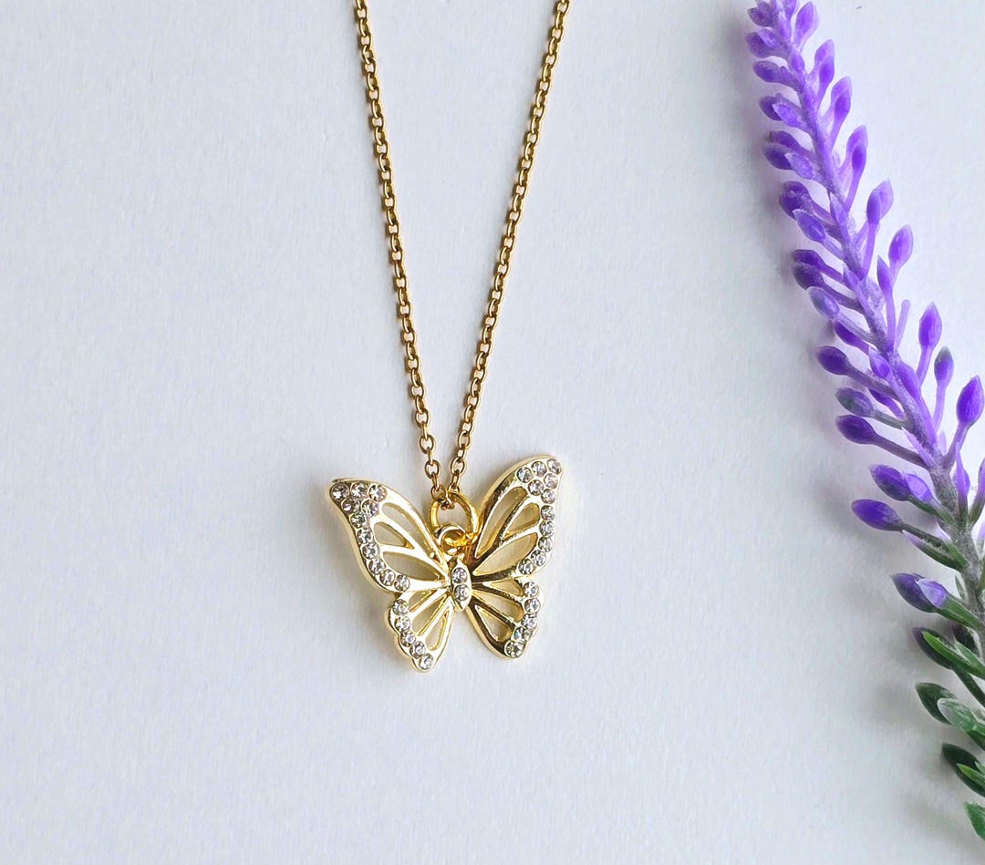 Butterfly Necklace-gold Butterfly Necklace-butterfly Gift-necklace for ...