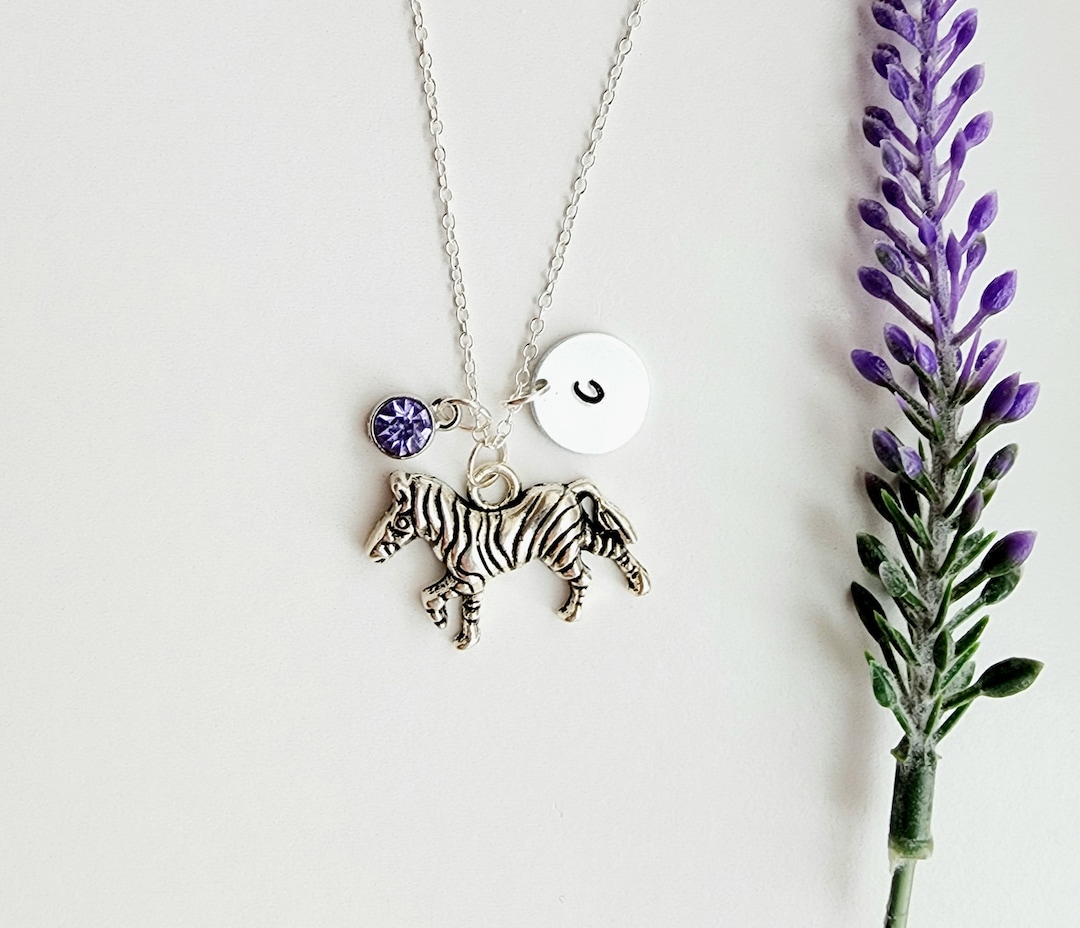 Zebra Necklace-zebra Gift-zebra Charm Necklace-safari Gift-gift for ...
