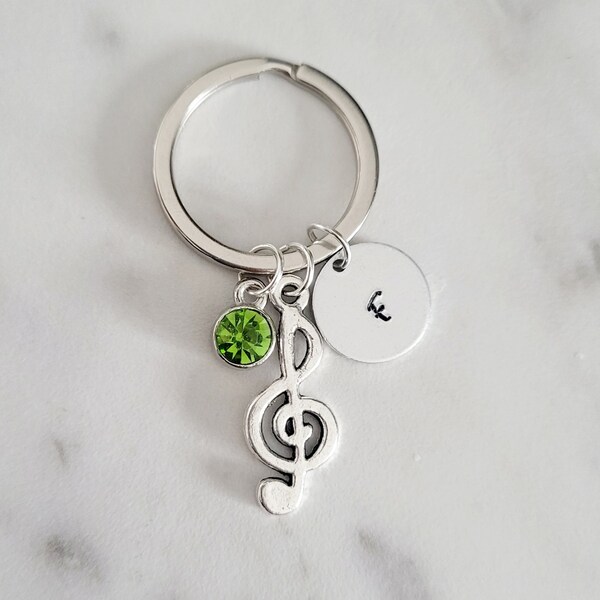 Treble Clef Keychain - Etsy