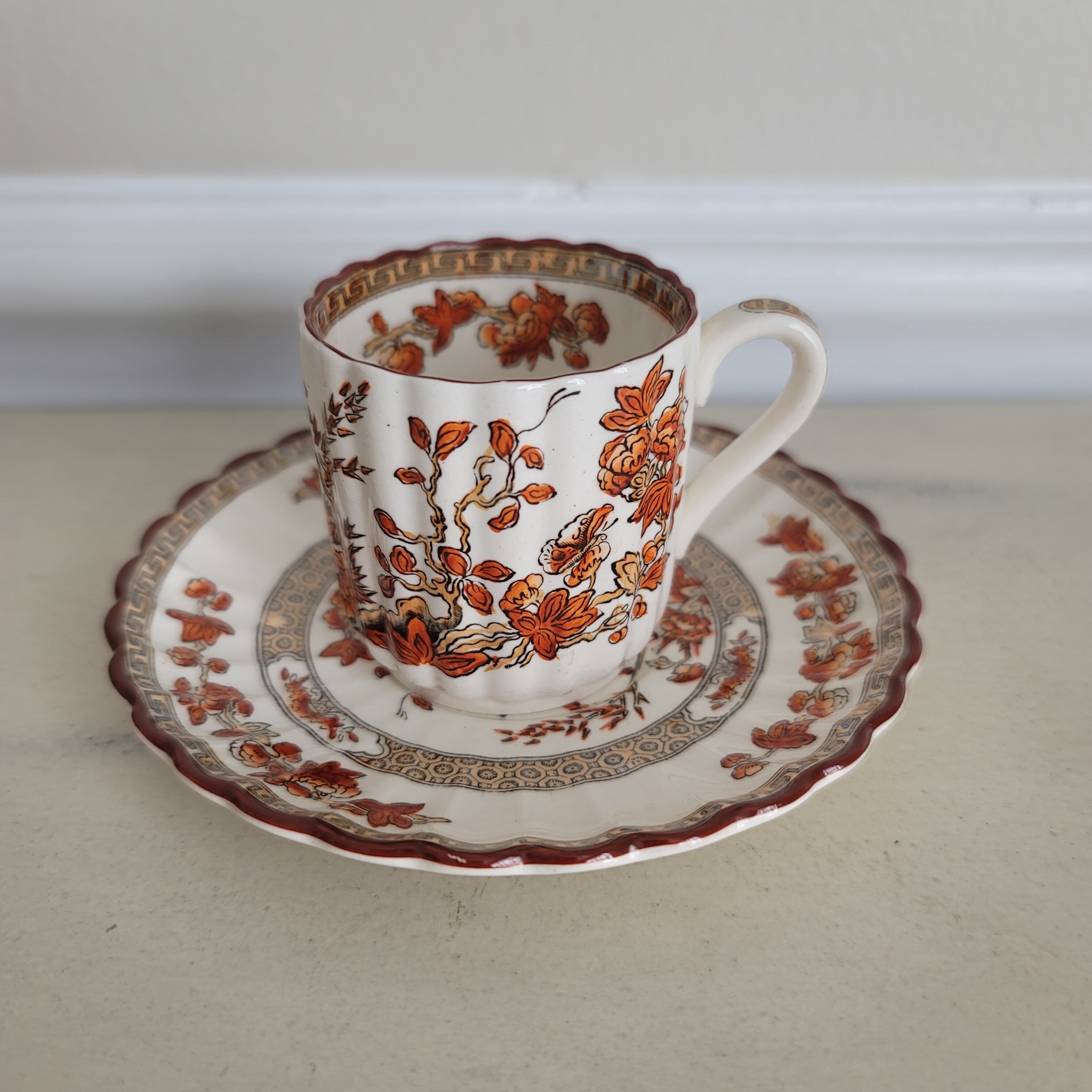 Vintage Spode India Tree Espresso Cup & Saucer Copeland England ...