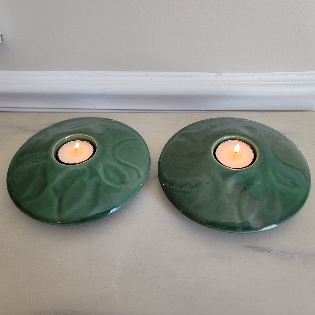 Jade Green Floater Tealight Candle Holder - Etsy