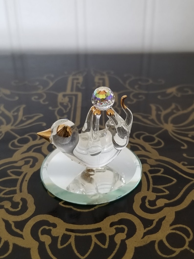 Glass Baron Cat Playing With a Sphere/glass Cat/vintage Cat - Etsy