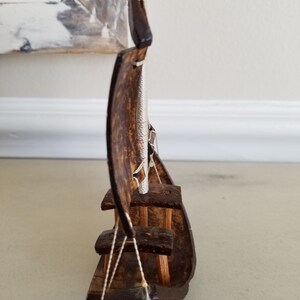 Vintage Hand Crafted Coconut Shell Sailboat - Etsy
