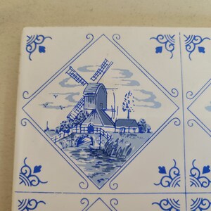 Delft Ceramic Tile, Blue and White Dutch Hotplate, Made in Germany in ...