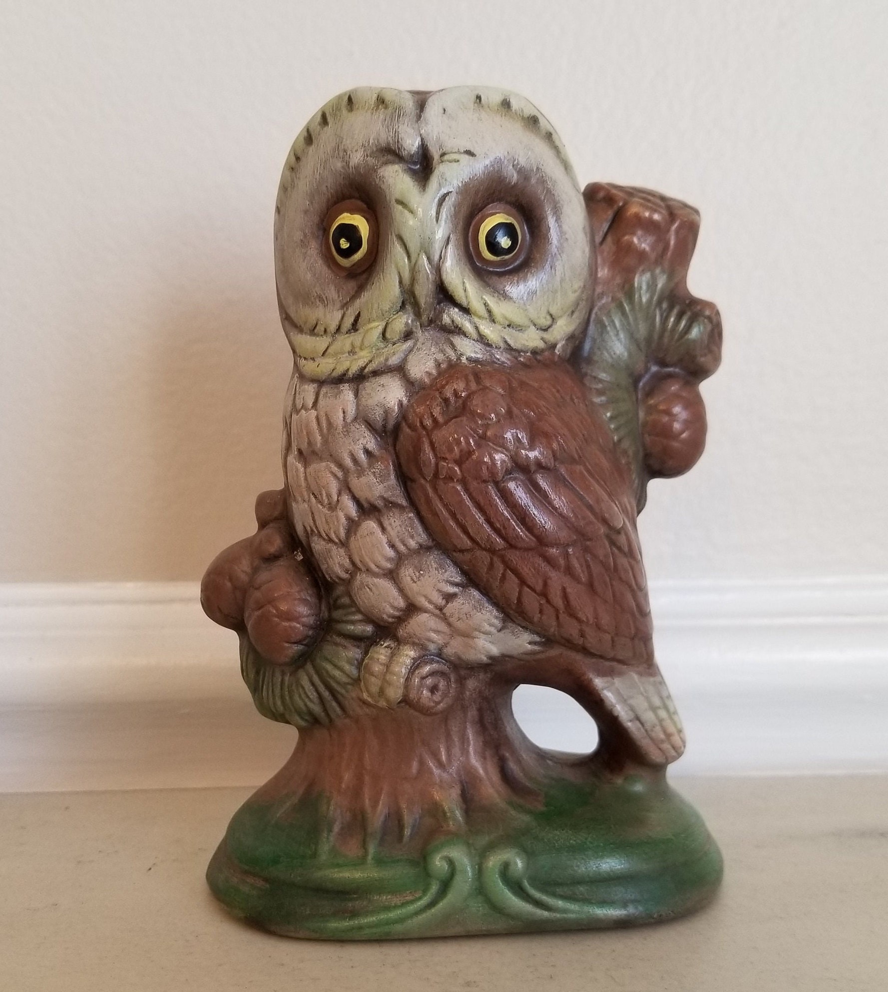 Collectibles Art & Collectibles Hand Painted 2 Vintage Ceramic Owl ...