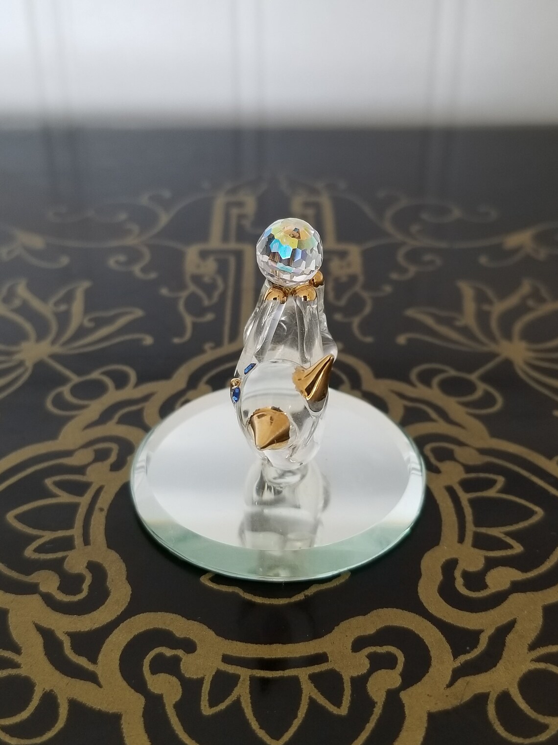 Glass Baron Cat Playing With a Sphere/glass Cat/vintage Cat - Etsy