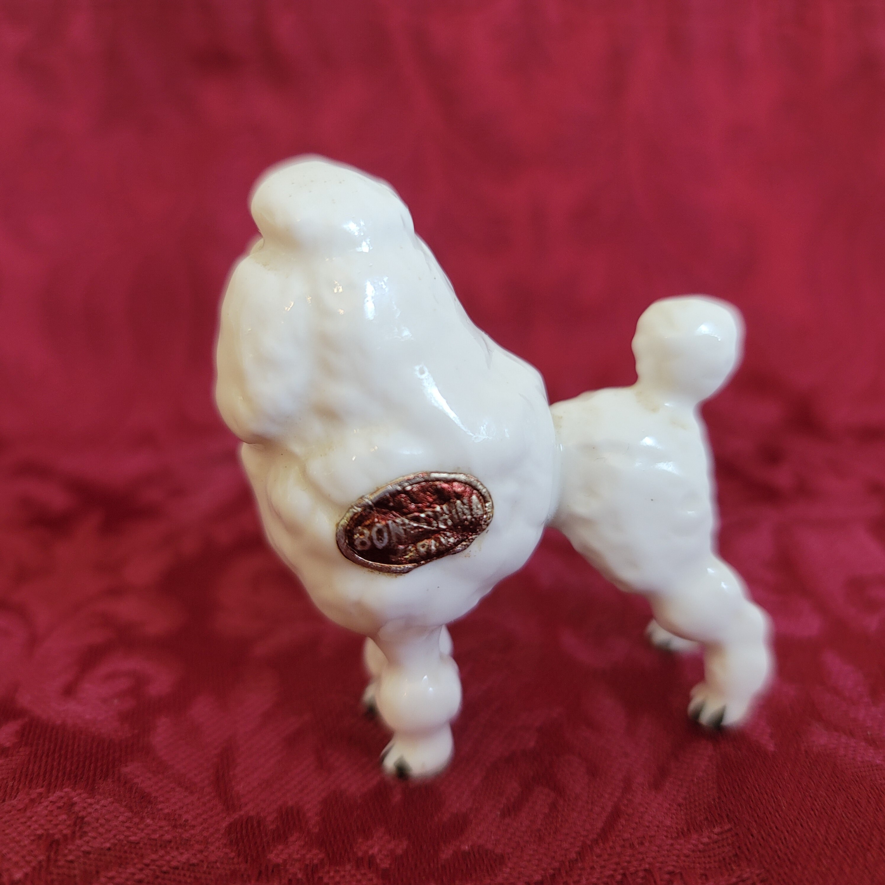 Vintage White Miniature Poodles White Bone China French White Mother ...