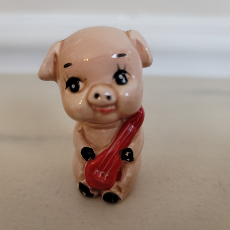 Vintage Pigs Playing Musical Instruments/ Pig Duo/ Circa 1950's 1960's ...