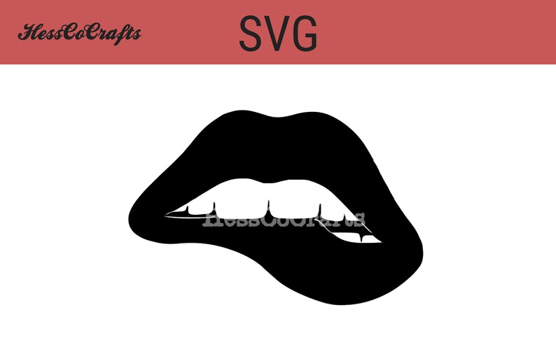 Lips Svg Lip Biting Svg Biting Lip Svg Teeth Svg Lips and - Etsy