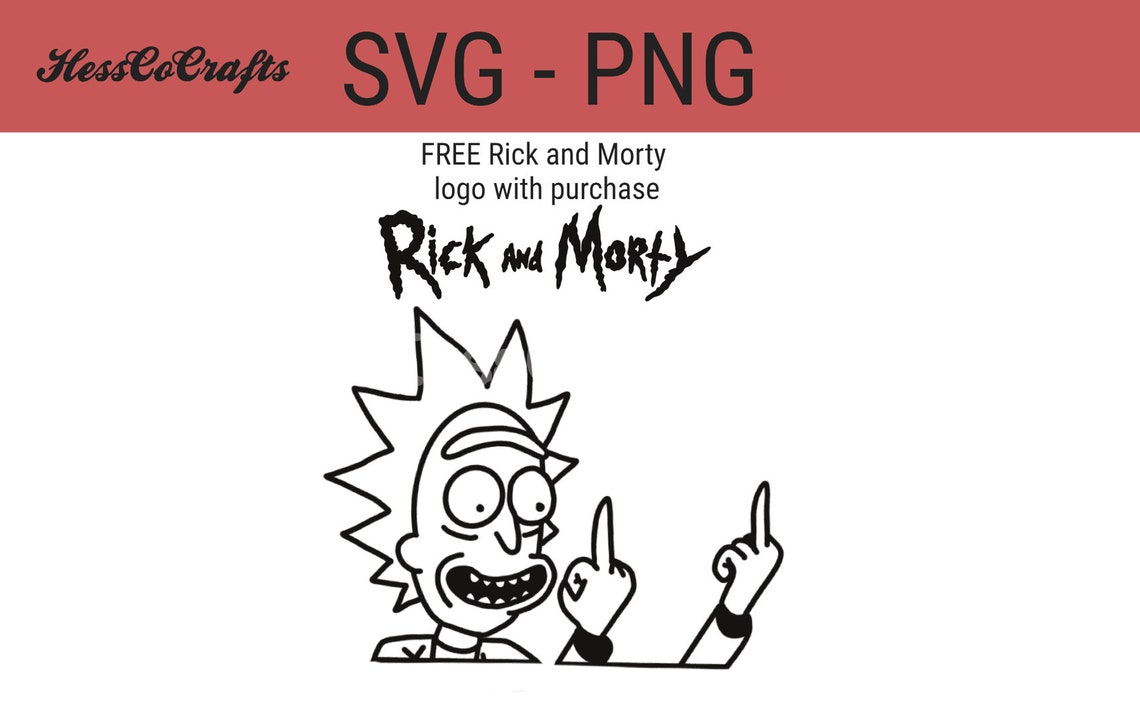Rick and Morty Svg Rick Flipping off Svg Pickle Rick Svg | Etsy