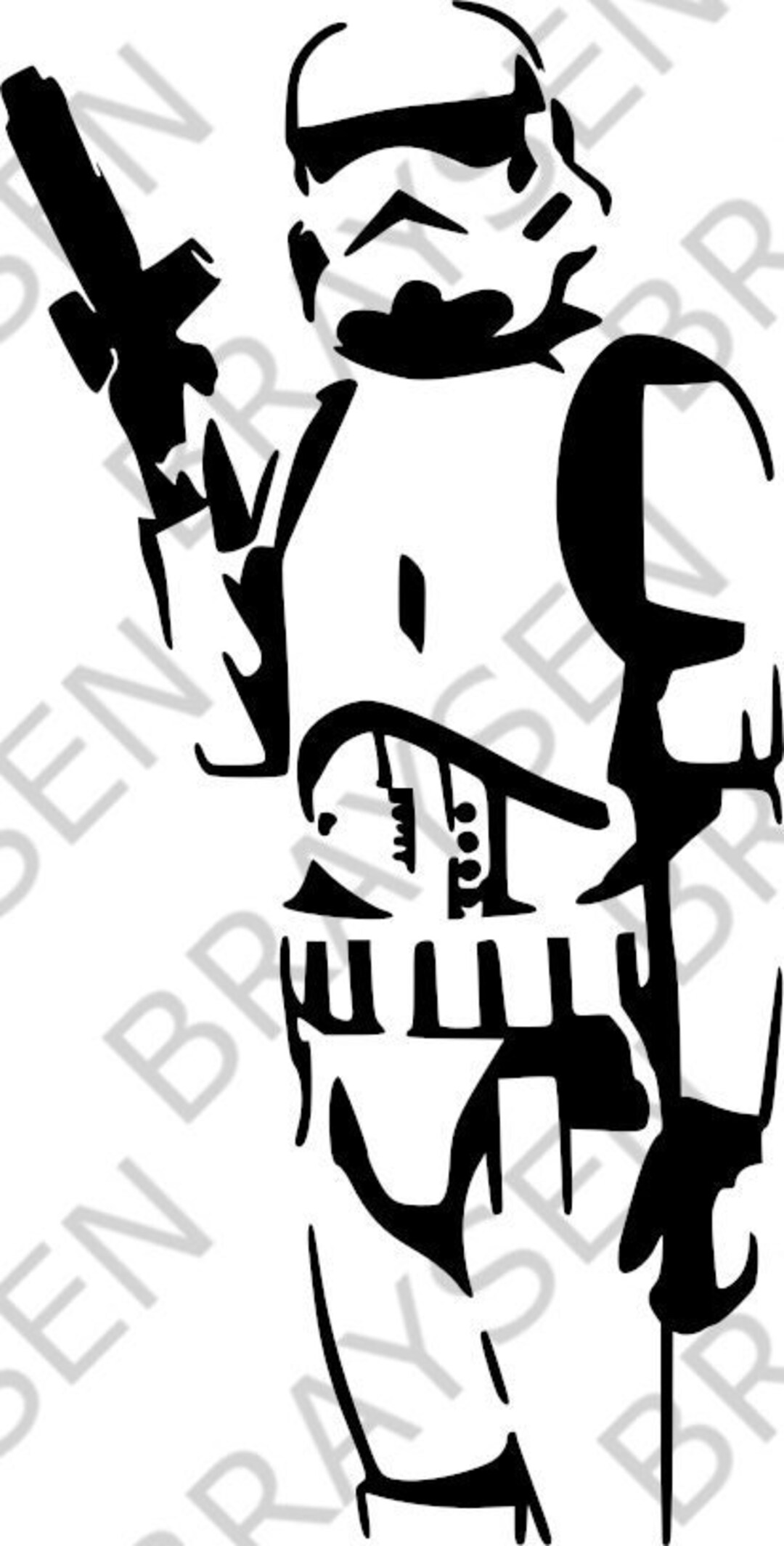 Stormtrooper Outline SVG PNG - Etsy