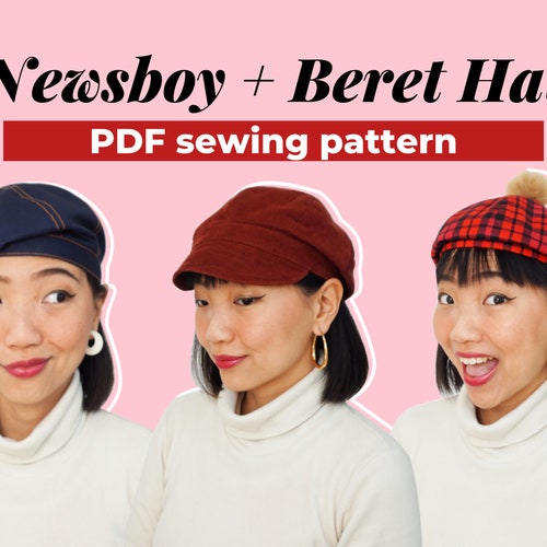 Fiddler Hat Sewing Pattern Men/women Newsboy Cap Printable - Etsy