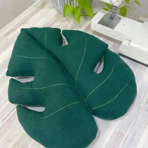 Monstera Leaf Pillow Plush Cushion Sewing Pattern + Photo Tutorial, PDF ...