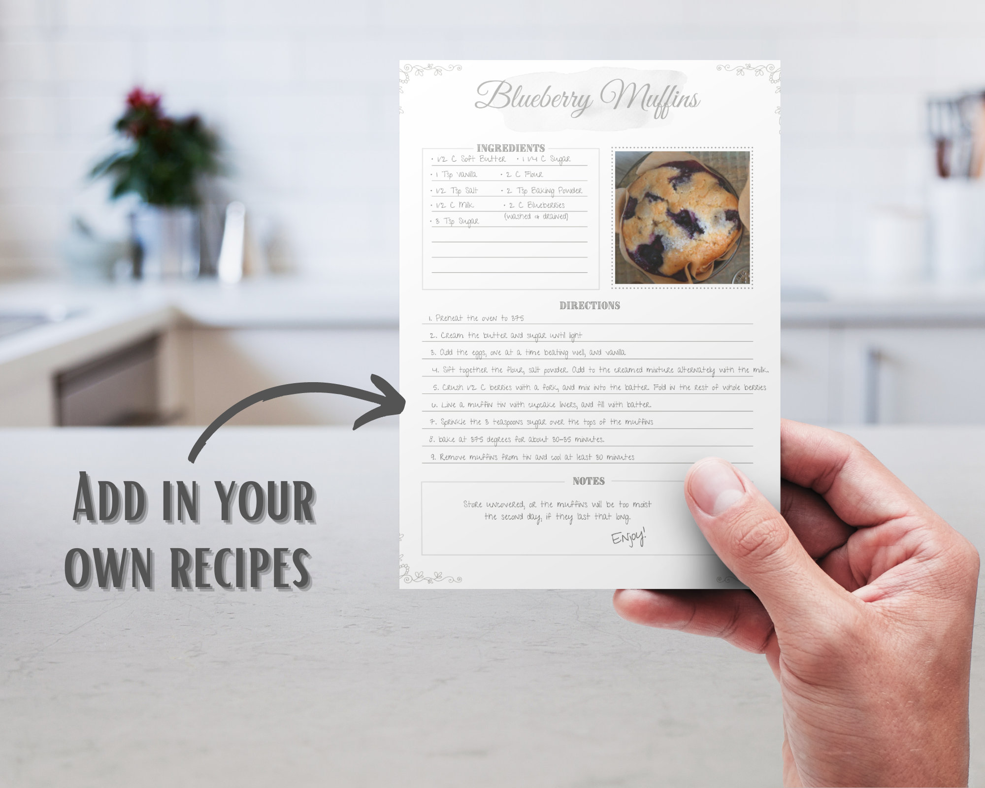 Recipe Book Template Editable Printable Digital Cookbook - Etsy