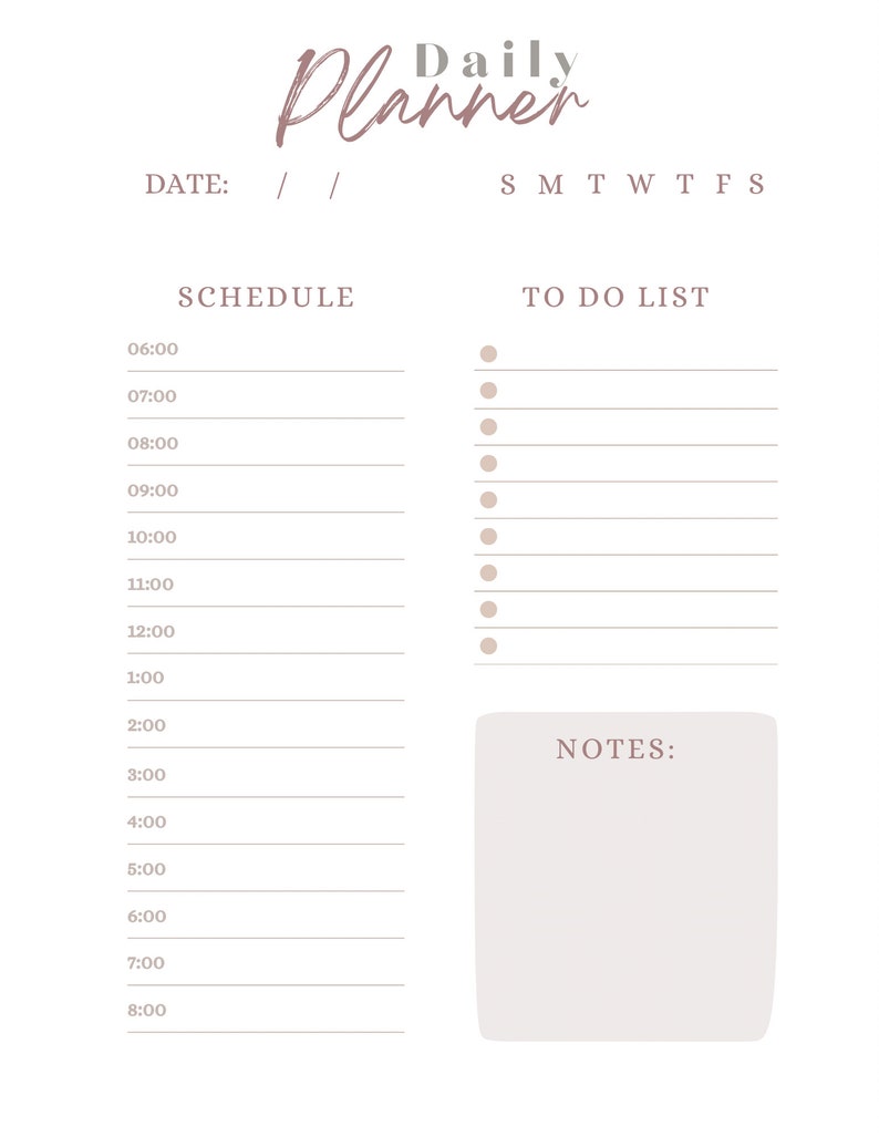 Digital Daily Planner Download Printable Etsy Digital Daily Planner Download Printable Etsy