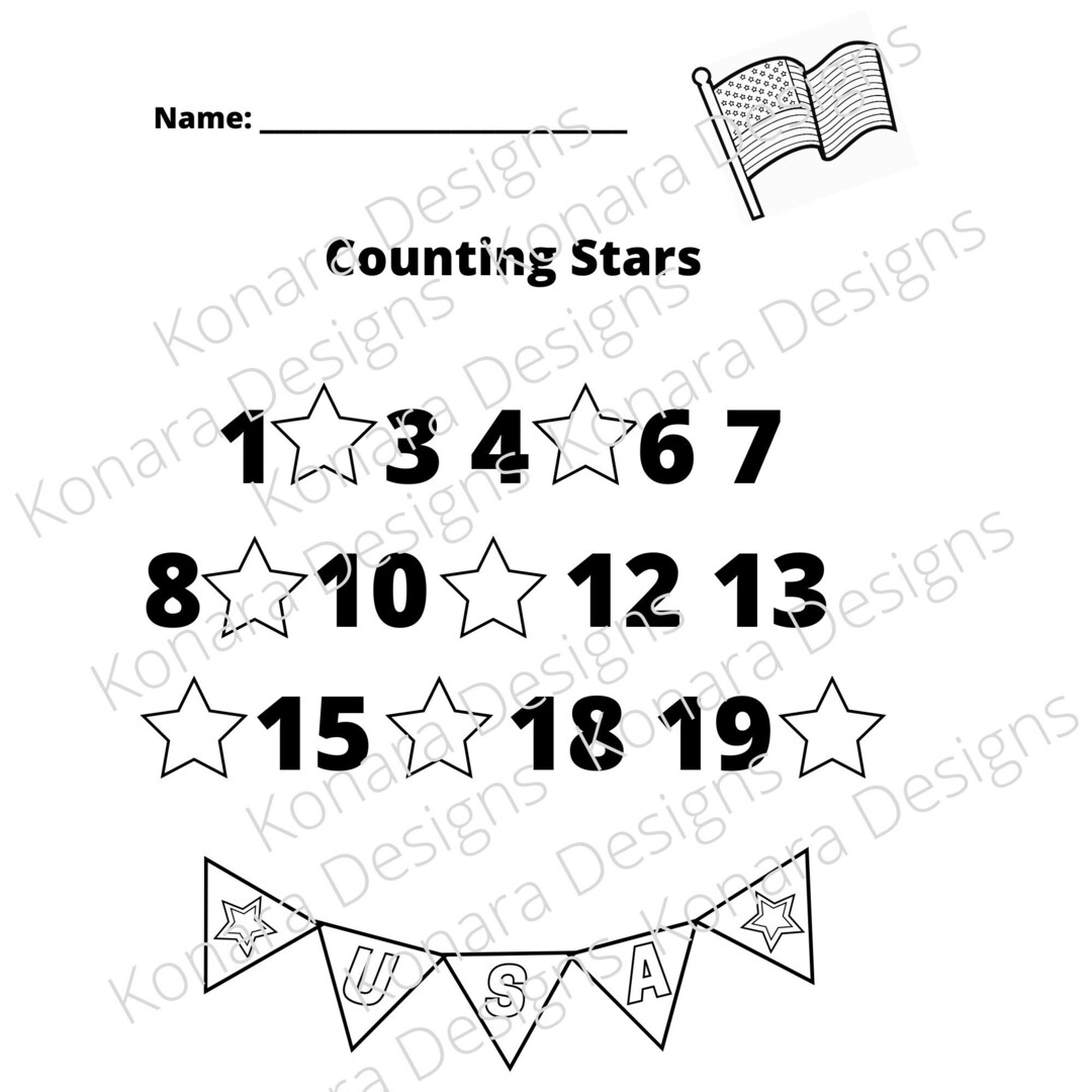 Printable Counting Worksheet Numbers 1 To 20 Prek Preschool