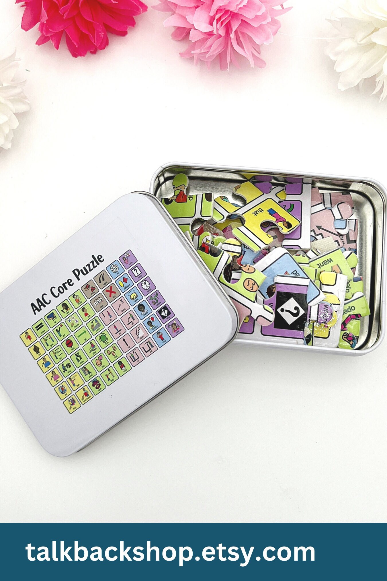 AAC Core Board Puzzle for SLP Gift for Speech Therapist Puzzle for ...