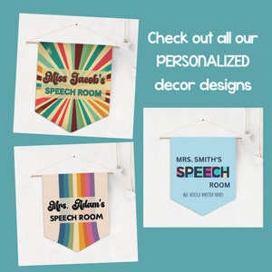 Speech Room Sign for SLP Decor Speech Language Pathologist Room Decor ...