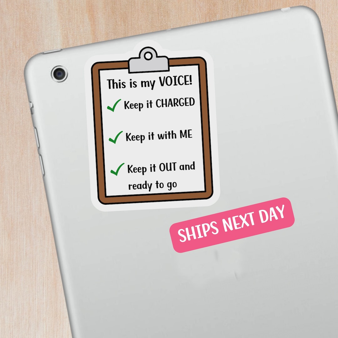 AAC Device Sticker for Augmentative Communication Device for SLP ...