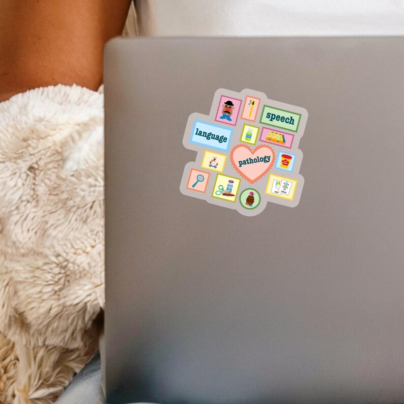 Retro Stamp SLP Sticker for Speech Language Pathology Gift Play is My ...