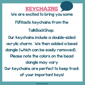 AAC Keychain With Core Vocabulary AAC Device Keychain for Sped Teacher ...