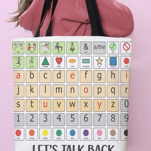 AAC Core Vocabulary Tote for SLP Bag for Special Education Teacher Tote ...