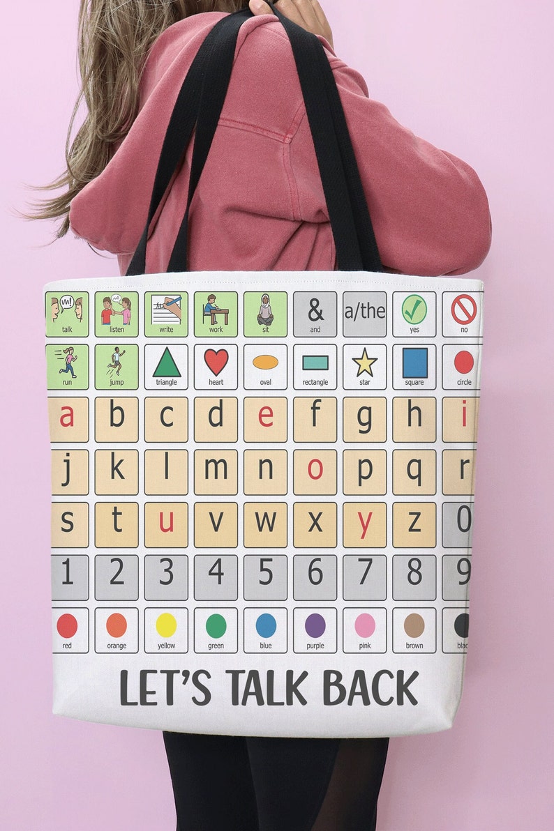 AAC Core Vocabulary Tote for SLP Bag for Special Education Teacher Tote ...