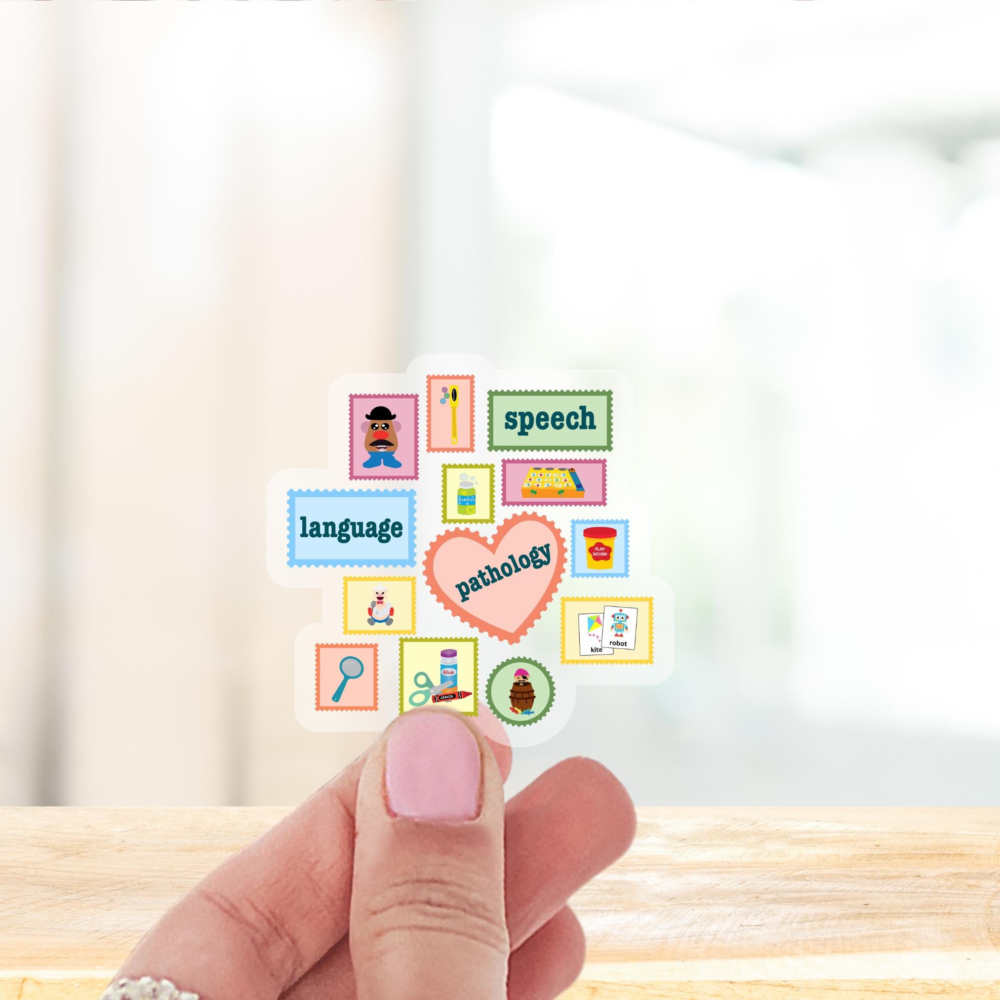 Retro Stamp SLP Sticker for Speech Language Pathology Gift Play is My ...