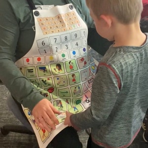 AAC Core Board Apron for SLP Gift Speech Therapy Core Vocabulary Apron ...