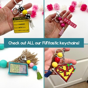 AAC Keychain for AAC Awareness Key Ring for SLP Gift for Sped Ed ...