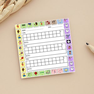 Speech Therapy Sticky Note SLP Data Collection Progress Monitoring Note ...