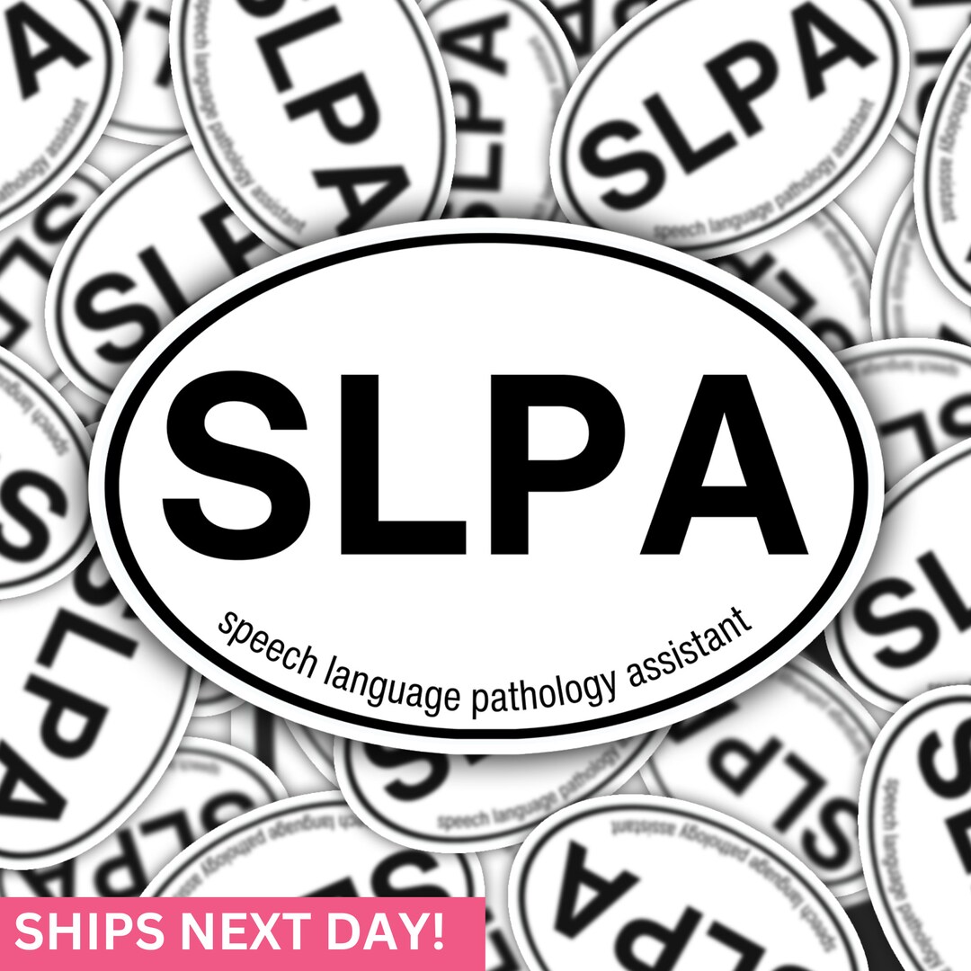 SLPA Sticker for Speechie Decal for Speech Language Pathology - Etsy