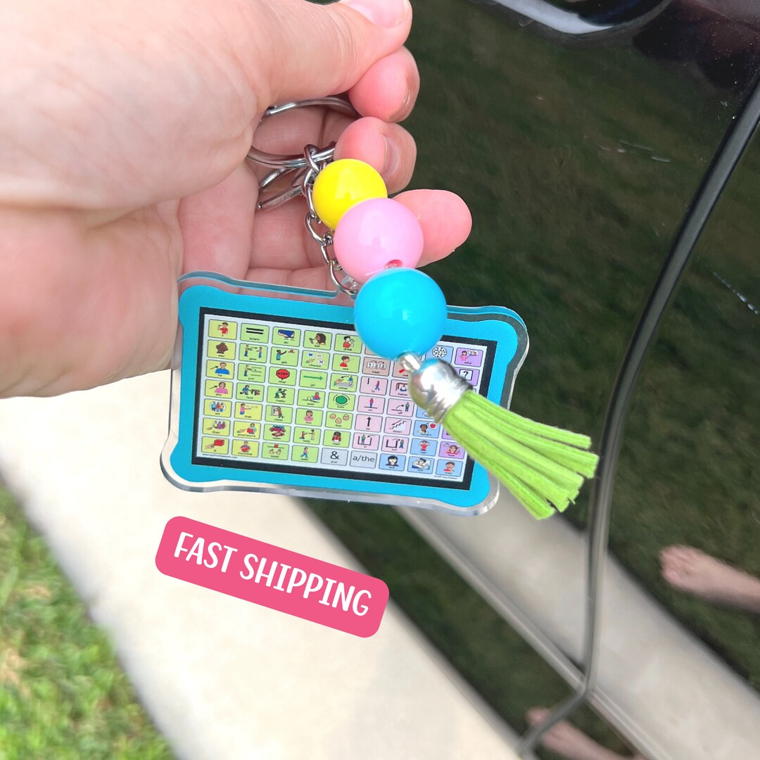 AAC Keychain With Core Vocabulary AAC Device Keychain for Sped Teacher ...