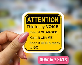 Speech Therapy Sticker AAC Device Sticker Speech Therapist SLP Sticker ...