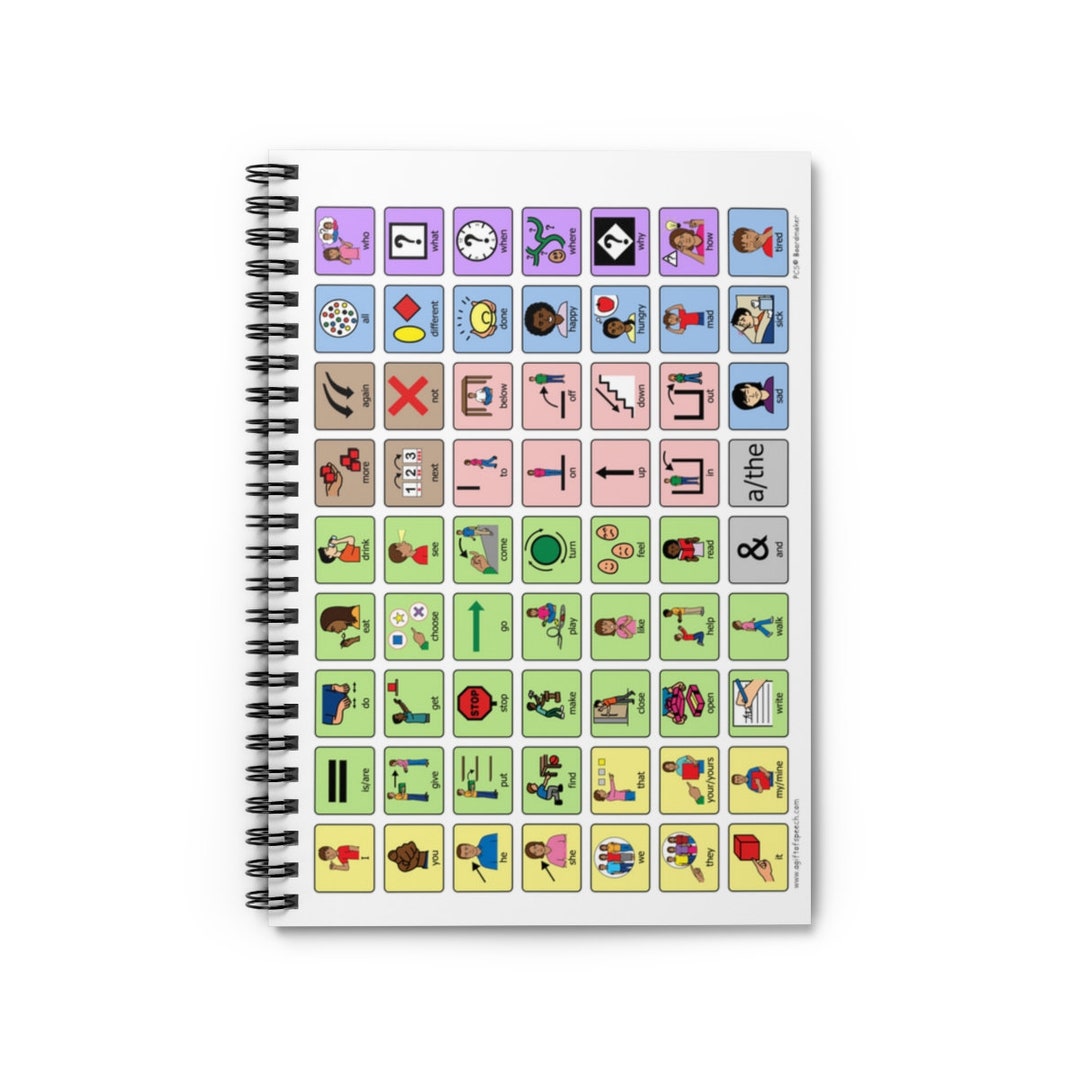 AAC Core Board Notebook for SLP Journal for Educator Notebook for ...