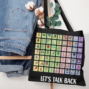 AAC Core Vocabulary Tote for SLP Bag for Special Education Teacher Tote ...