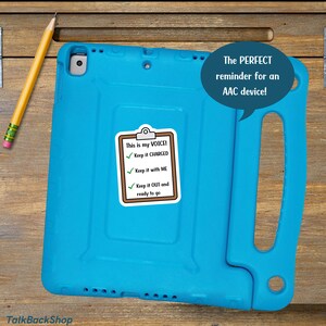 AAC Device Sticker for Augmentative Communication Device for SLP ...