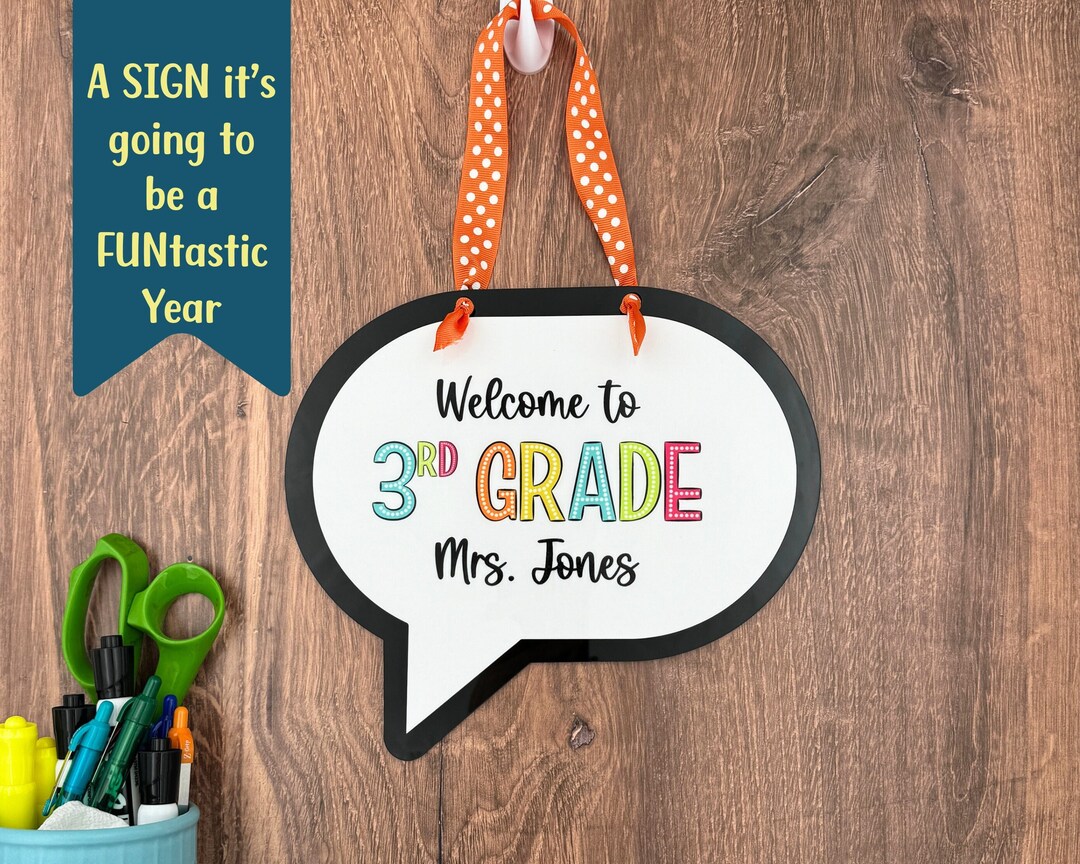 Personalized Teacher Door Sign for Classroom Door Sign for Teacher ...